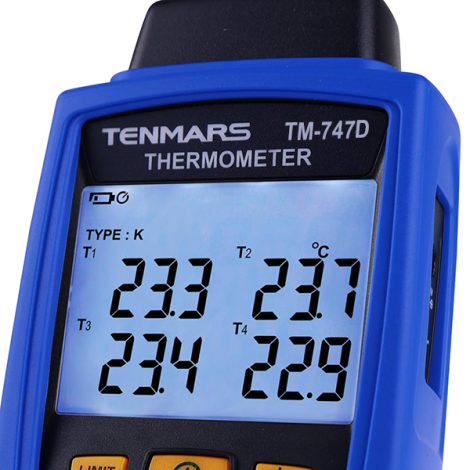 Tenmars TM-747D 4 Kanallı Termokupl Termometre